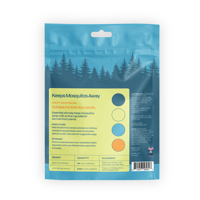 Mosquito Repellent Patches - Solid Colors Cliganic